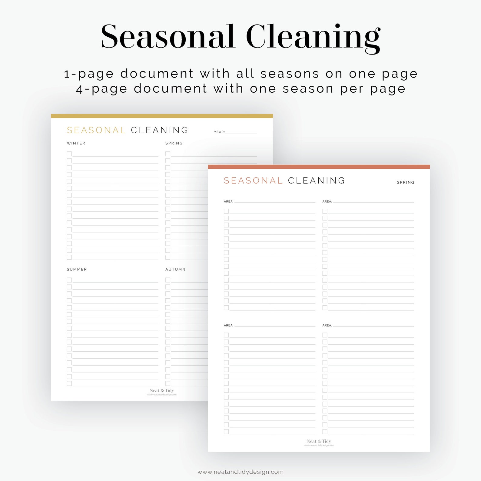 Seasonal Cleaning Checklist Fillable Printable PDF | Etsy