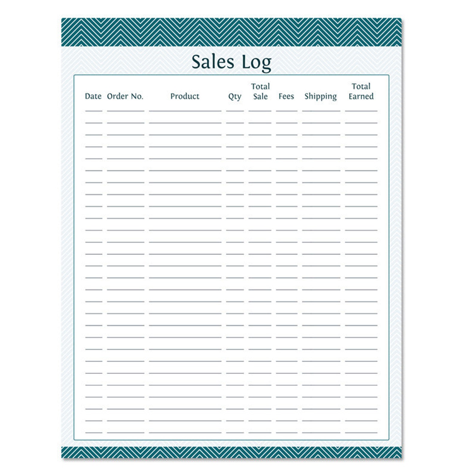 Sales Log Fillable Business Planner Printable | Etsy