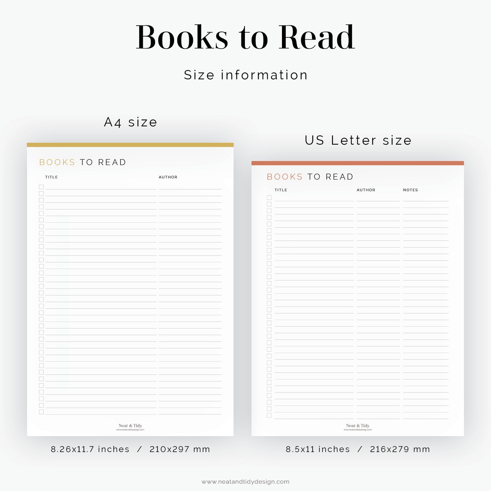Books to Read List - Fillable - Printable PDF - Readers Kit, Book ...