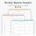 Weekly Macros Tracker Fillable Printable PDF Weekly Food Log Health ...