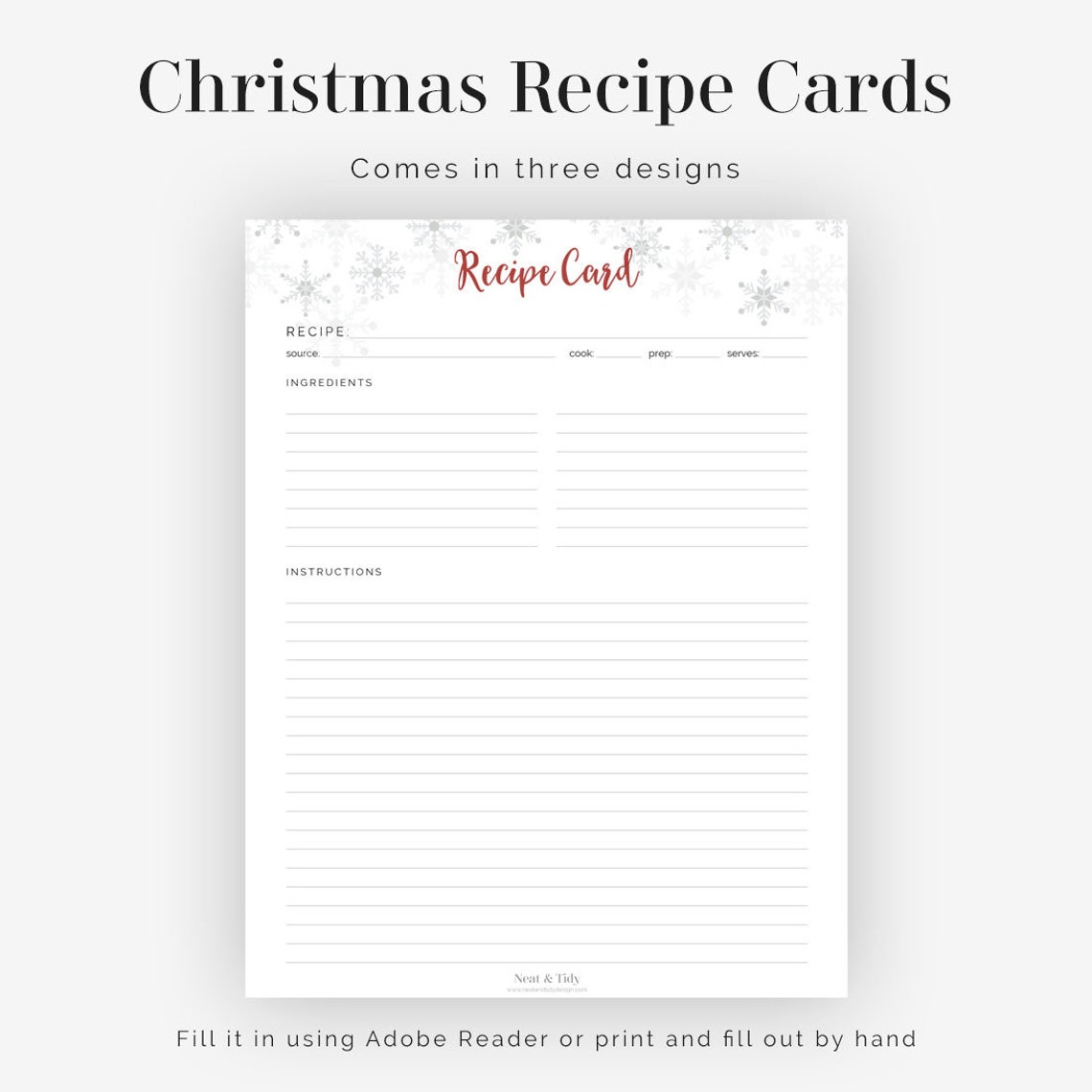Recipe Card Full Page Christmas Recipe Card Fillable Printable PDF recipe-card-full-page-christmas-recipe-card-fillable-printable-pdf