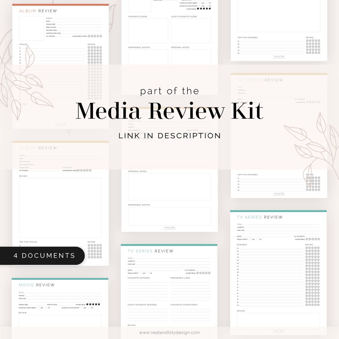 Music Album Review - Fillable, Printable PDF - Album Rating Template ...