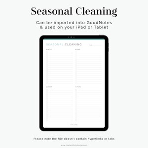 Seasonal Cleaning Checklist - Fillable - Printable PDF - Household ...