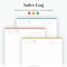 Sales Log Fillable Printable PDF Business Planner Finance Planner ...