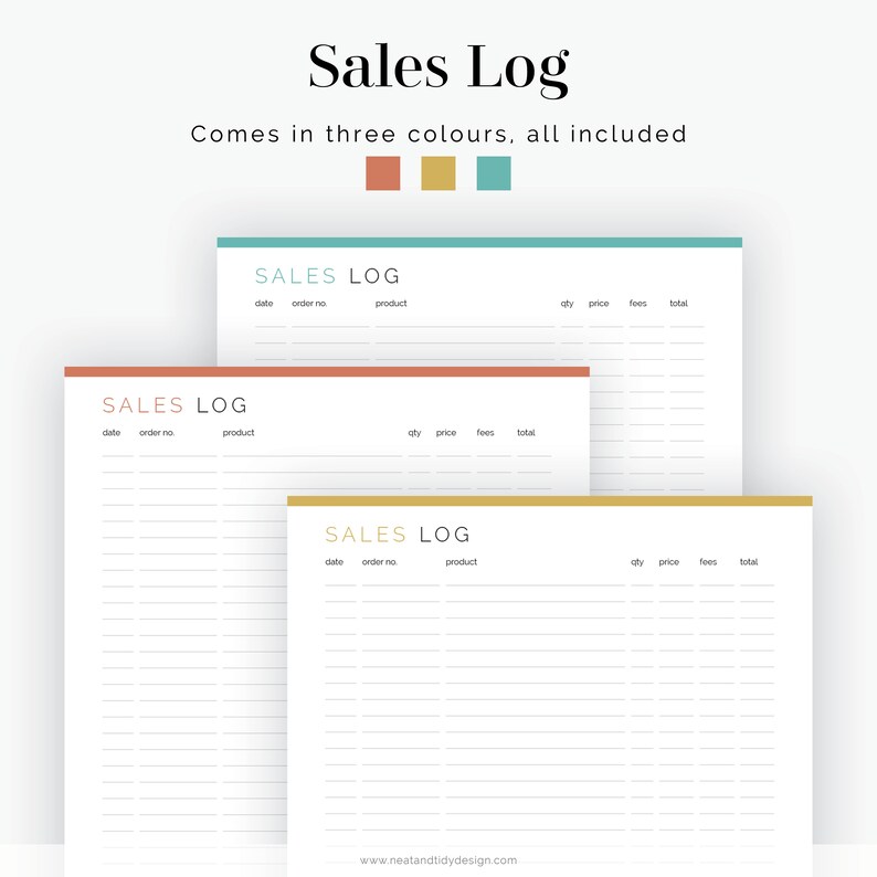 Sales Log Fillable Printable PDF Business Planner Finance Planner ...