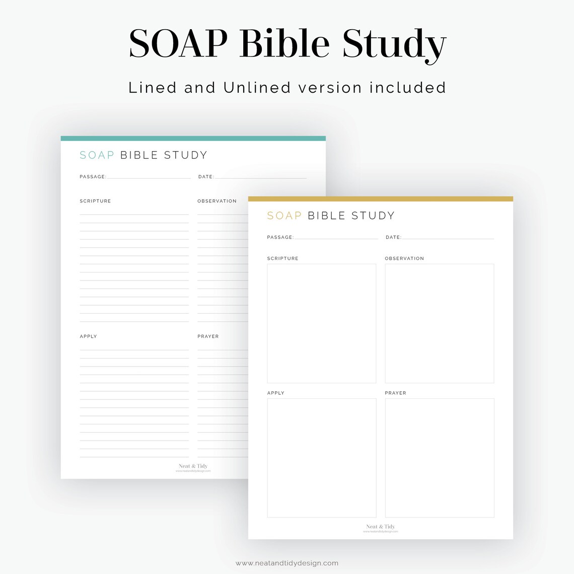 SOAP Bible Study Fillable Printable PDF Journaling - Etsy