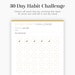 30-day Habit Challenge Tracker Fillable Printable PDF New Year ...