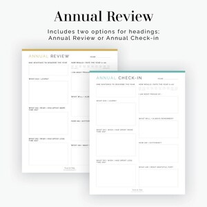 Annual Review Journal Page - Fillable - Printable PDF - Positivity ...