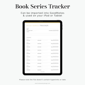 Book Series Tracker - Fillable - Printable PDF - Part of the Reading ...
