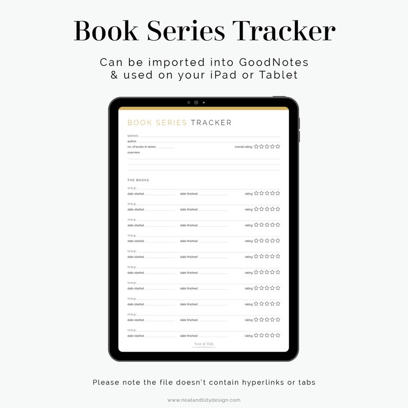 Book Series Tracker - Fillable - Printable PDF - Part of the Reading ...