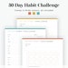30-day Habit Challenge Tracker Fillable Printable PDF New Year ...