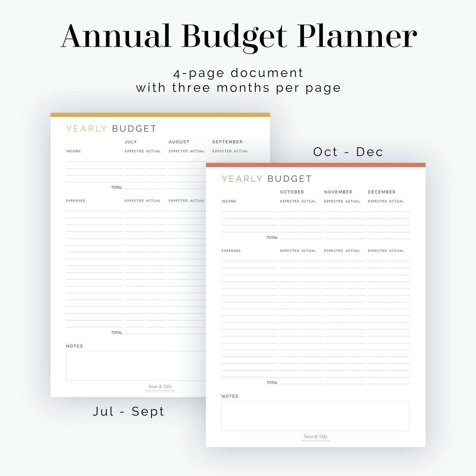 Annual Budget Planner Fillable Printable PDF Finance Planner Home ...