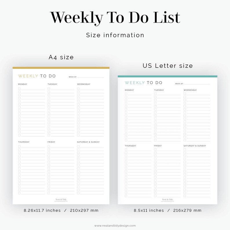 Weekly to Do List V2 Fillable Printable PDF Task Management ...