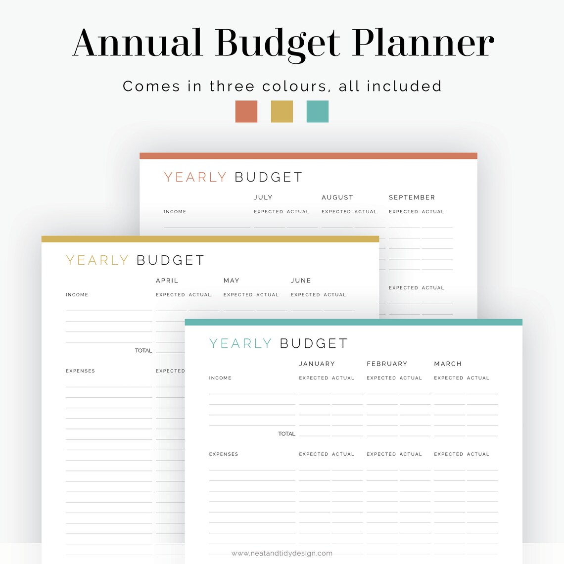 Annual Budget Planner Fillable Printable PDF Finance Planner Home ...