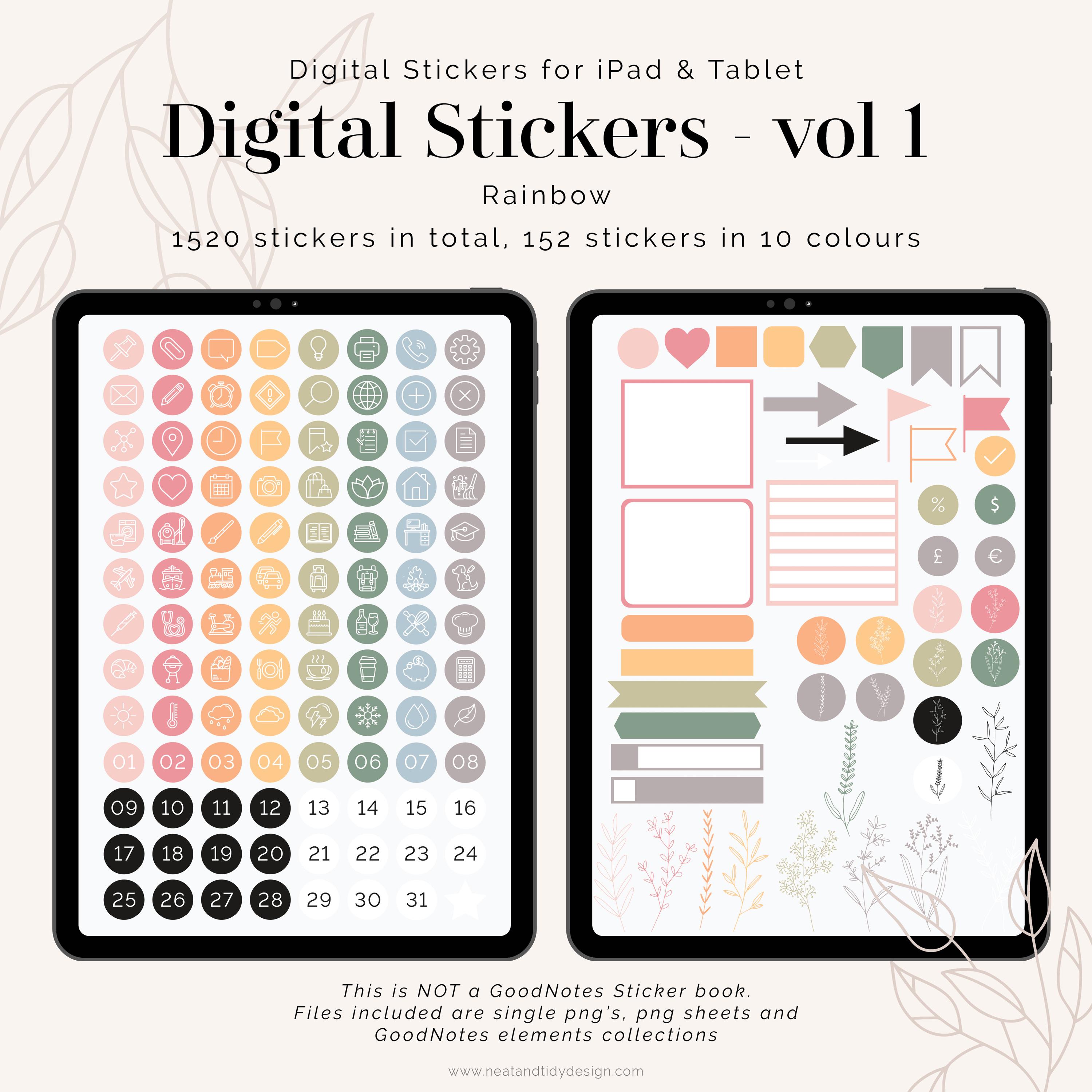 Digital Address Book for Goodnotes & Notability (rainbow) - Hyperlinked ...