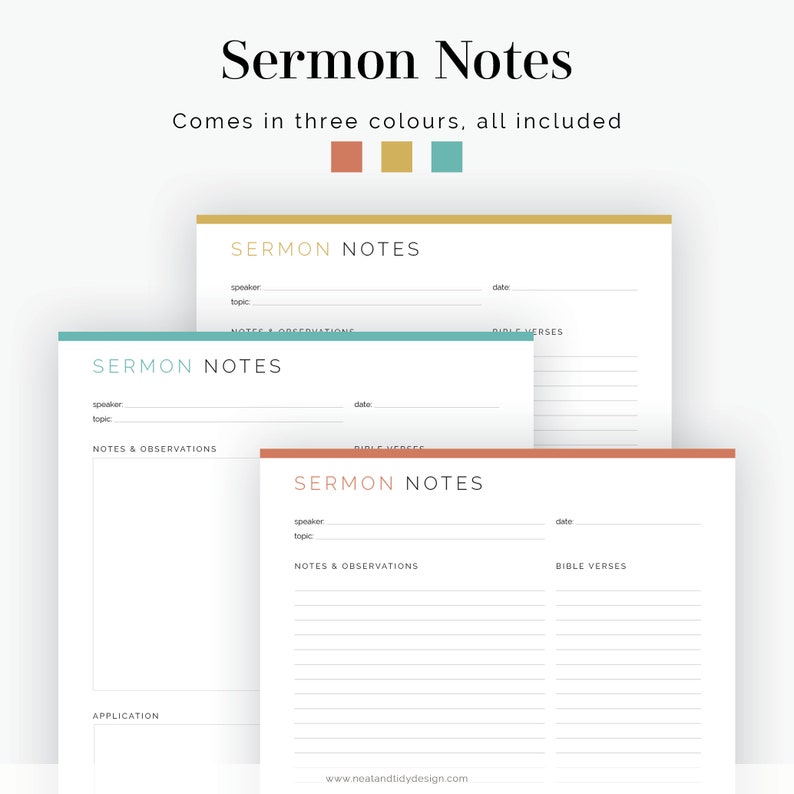 Sermon Notes - Fillable - Printable PDF - Devotional Practice ...