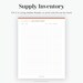 Supply Inventory Log - Fillable - Printable PDF - Business Planner ...