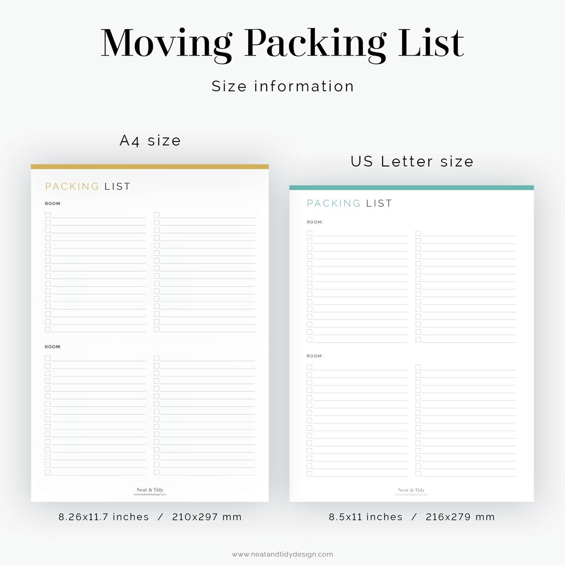 Moving Packing List - by Room - Fillable - Moving Planner - Printable ...