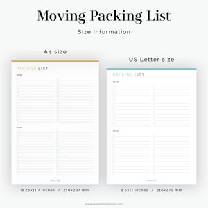 Moving Packing List - by Room - Fillable - Moving Planner - Printable ...