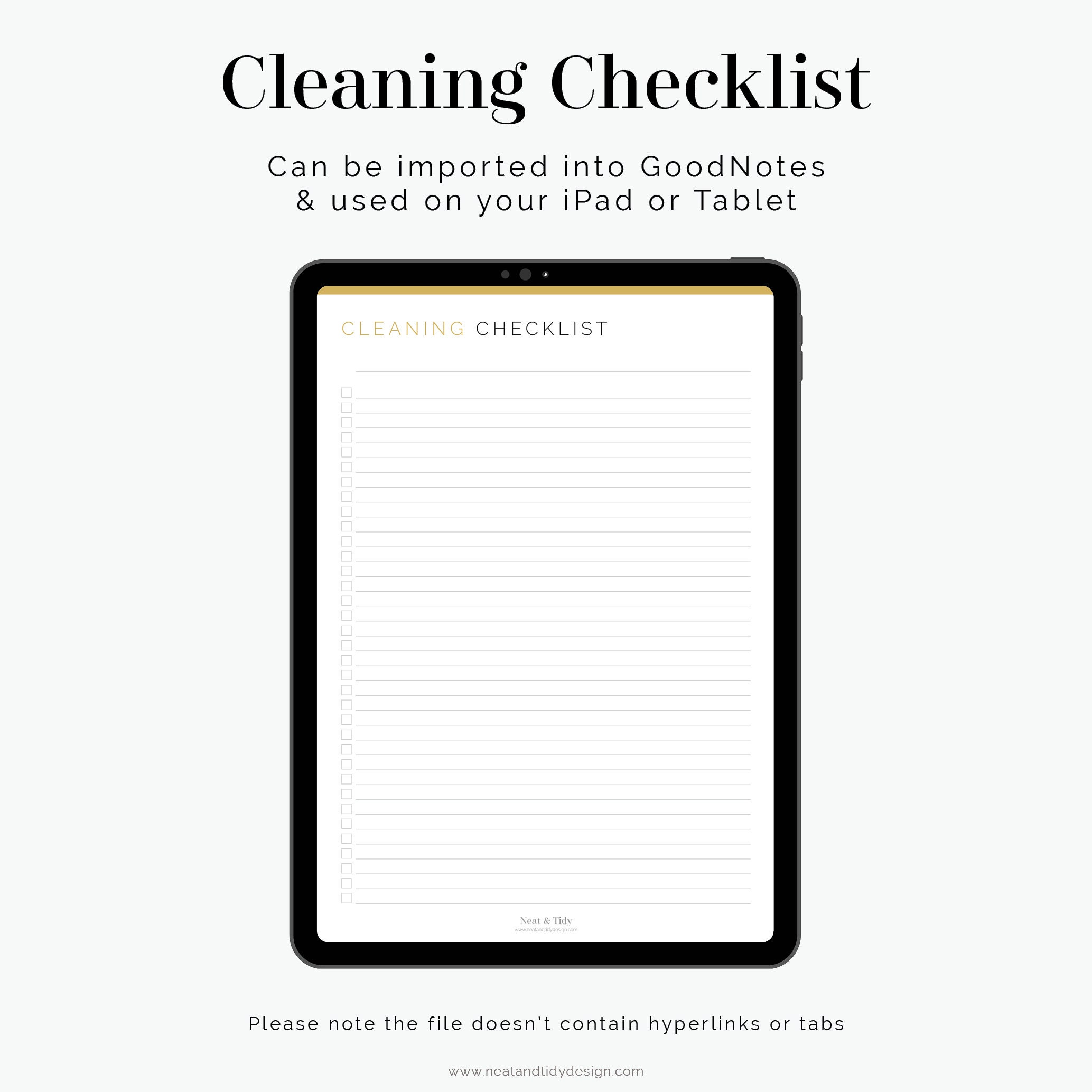 General Cleaning Checklist Fillable Printable PDF Household Binder ...