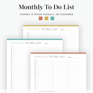 Monthly to Do List - Fillable - Printable PDF - Task Management ...