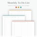 Monthly to Do List - Fillable - Printable PDF - Task Management ...