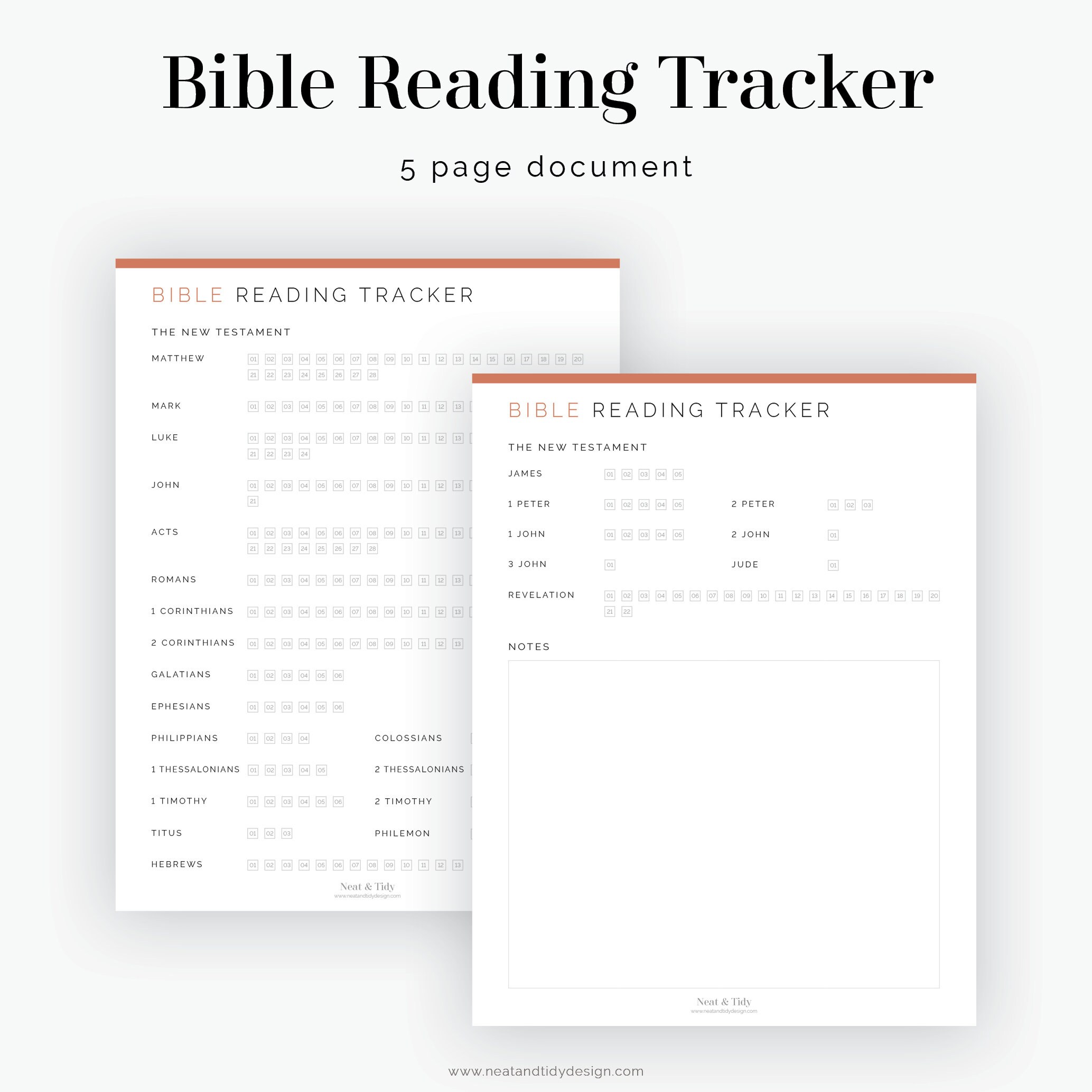 Bible Reading Tracker - Fillable - Printable PDF - Devotional Practice ...