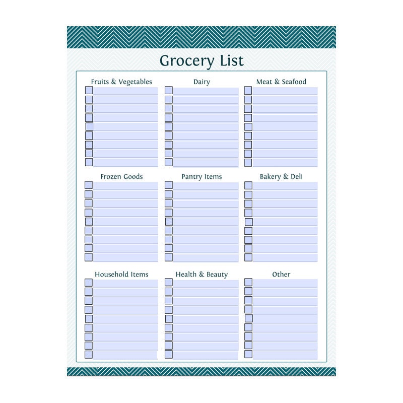 Meal Planning Kit 7 Documents Fillable Printable PDF - Etsy