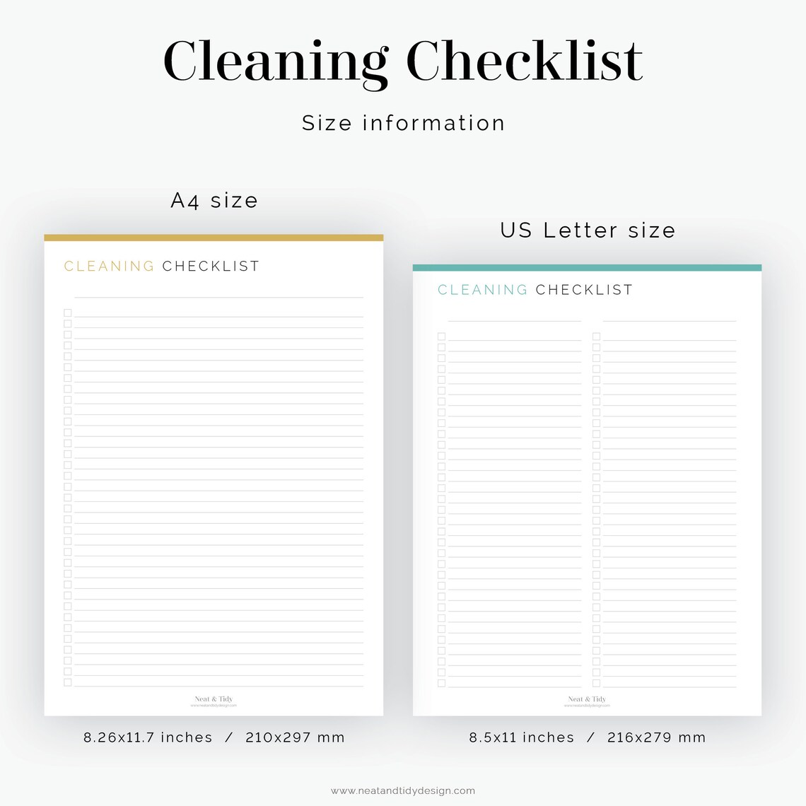 General Cleaning Checklist Fillable Printable PDF - Etsy