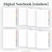 Digital Tabbed Notebook for Goodnotes portrait Hyperlinked Tabs 8 Tabs ...