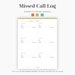 Missed Call Log, Incoming Call Log Fillable Printable PDF Business ...
