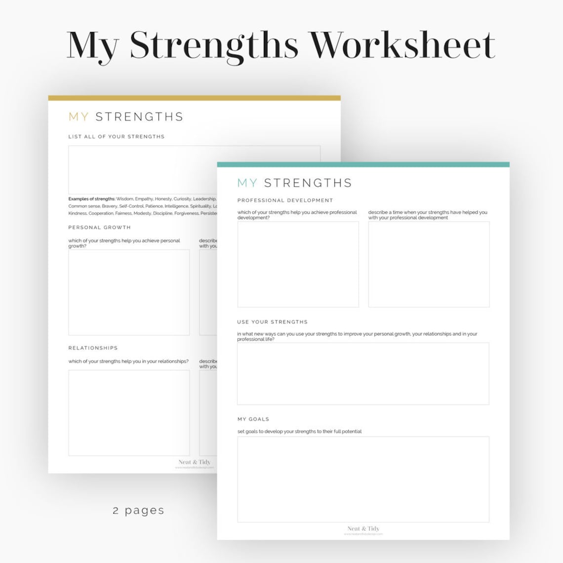 My Strengths Worksheet Fillable Printable PDF Mental Health Printable ...