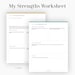 My Strengths Worksheet Fillable Printable PDF Mental - Etsy