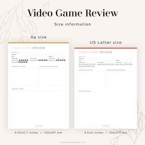 Video Game Review Template PDF | Printable Gaming Journal - Fillable ...