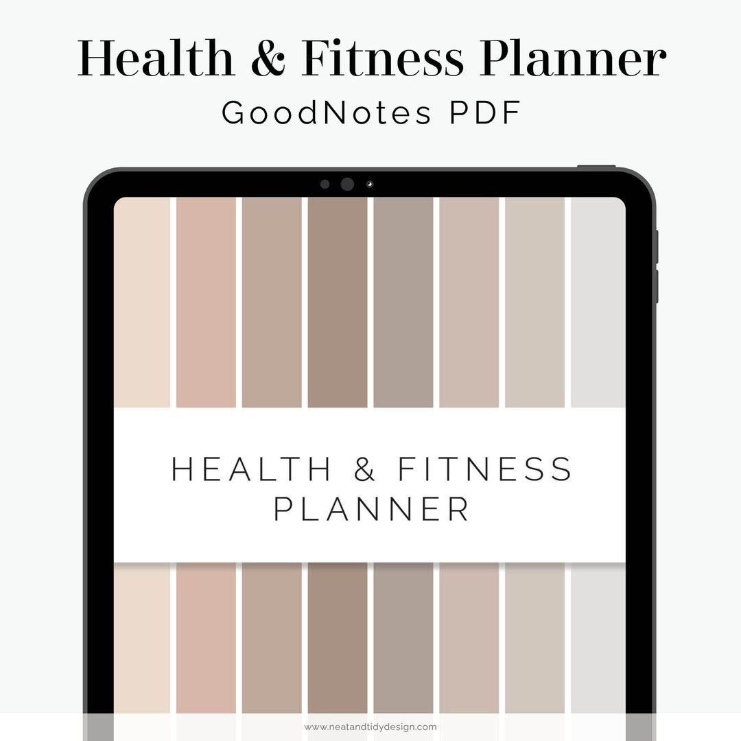 Digital Health & Fitness Planner for Goodnotes (portrait) - Hyperlinked ...