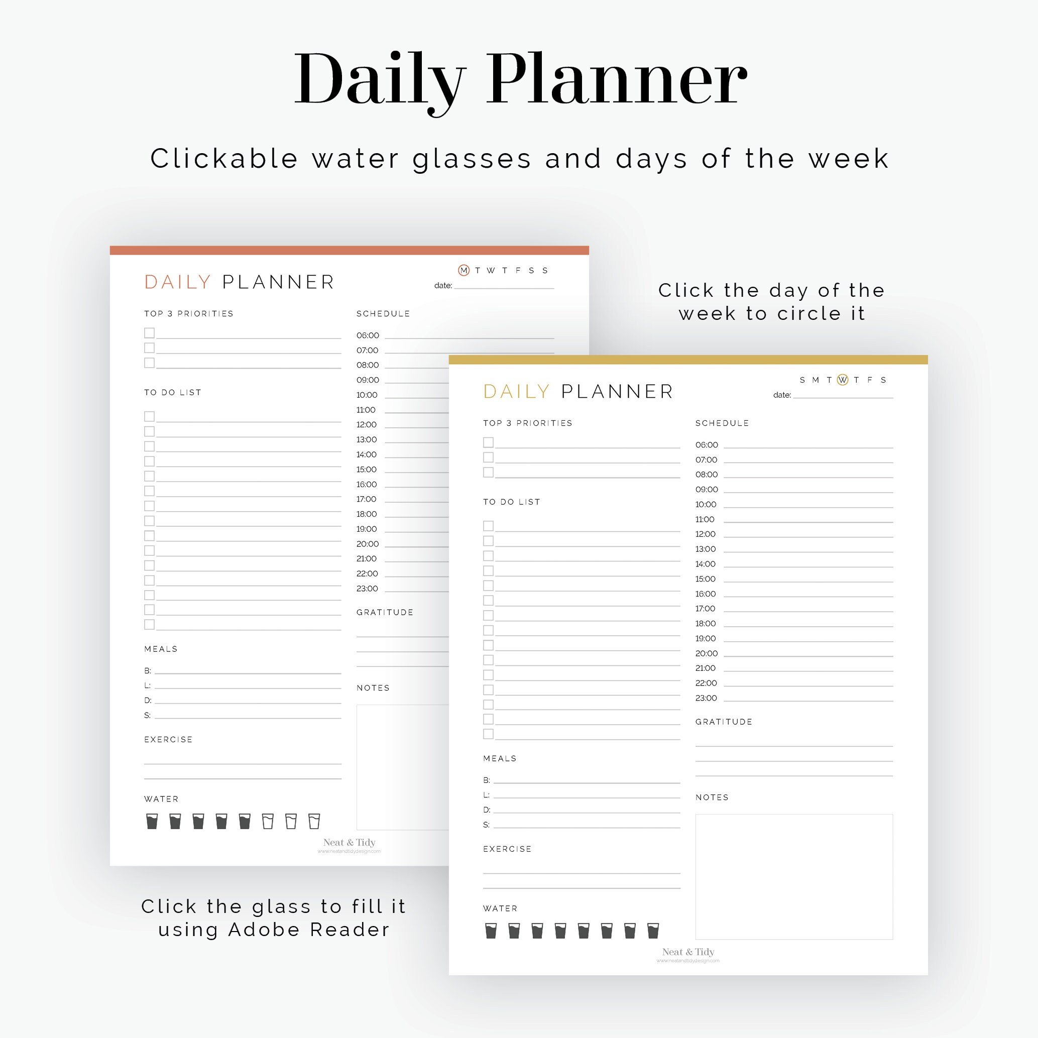 Time Planner Kit (8 Documents) - Fillable - Printable PDF - Undated ...