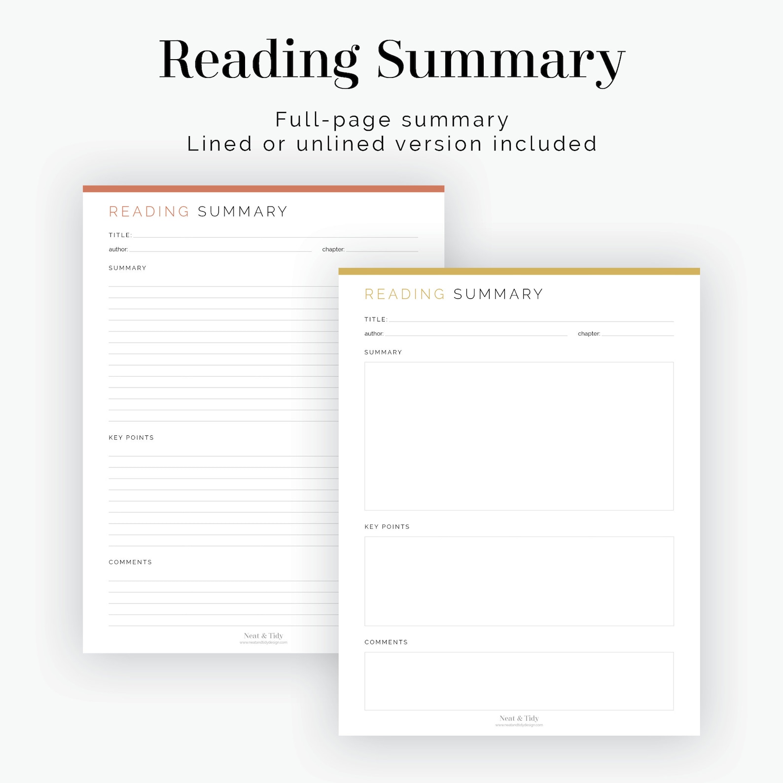 Reading Journal Kit 11 Documents Fillable Printable PDF - Etsy