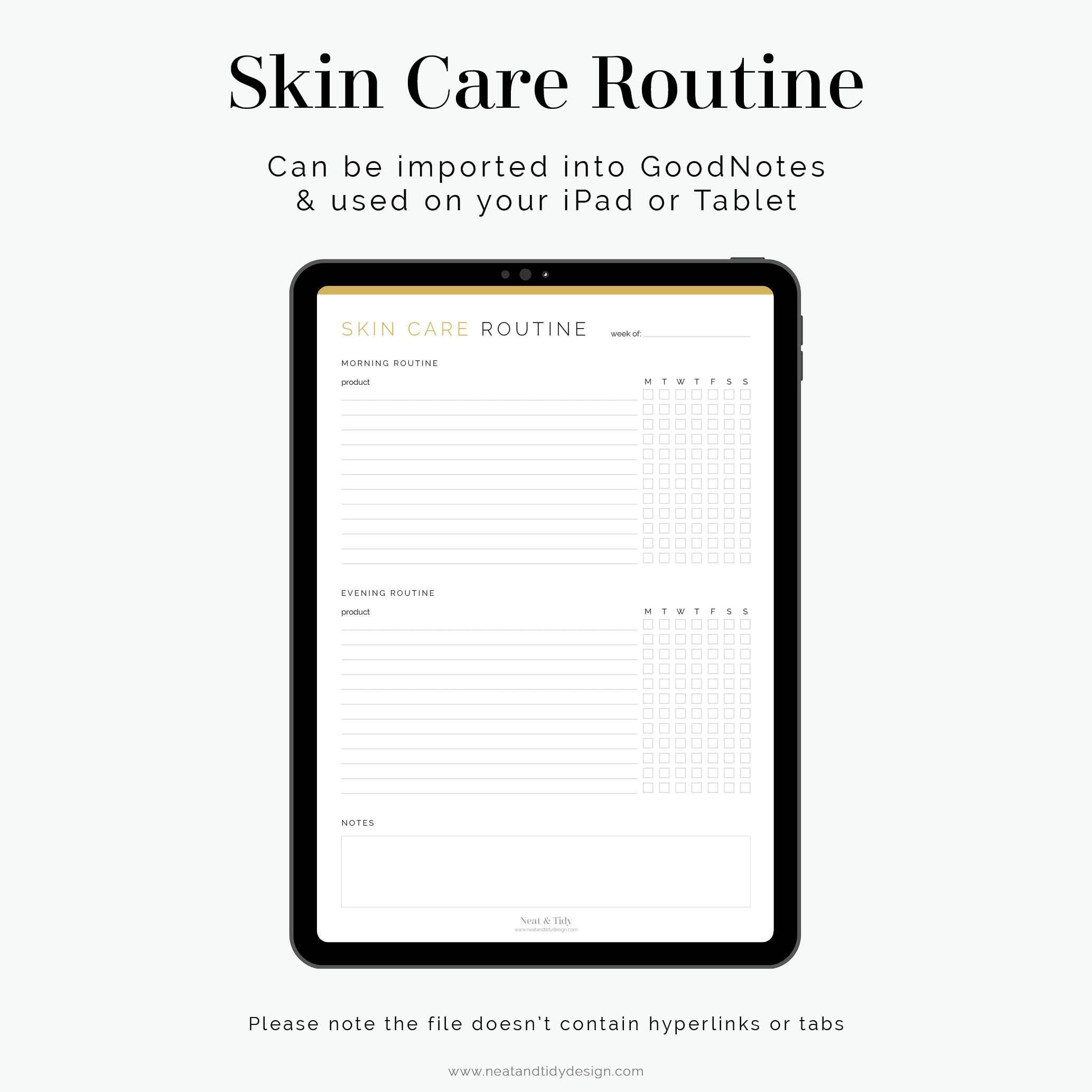 Skin Care Routine (3 Documents) - Fillable - Printable PDF - Health ...