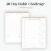30-day Habit Challenge Tracker Fillable Printable PDF New Year ...
