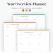 Year Overview Planner - Fillable - Printable PDF - Time Management ...