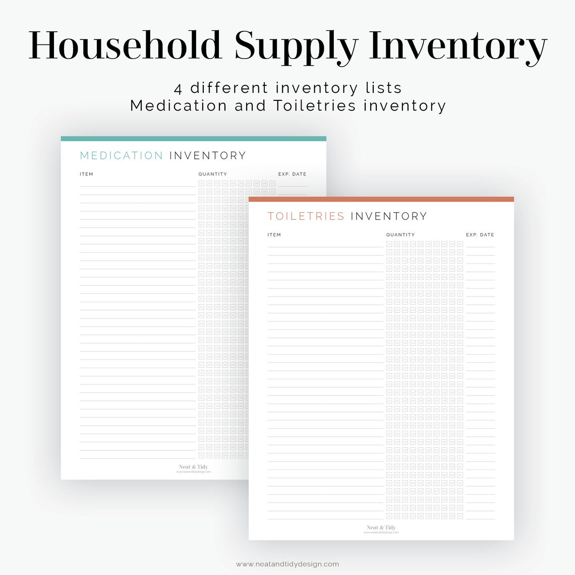 Kitchen Inventory Kit 4 Documents House Inventory Lists - Etsy