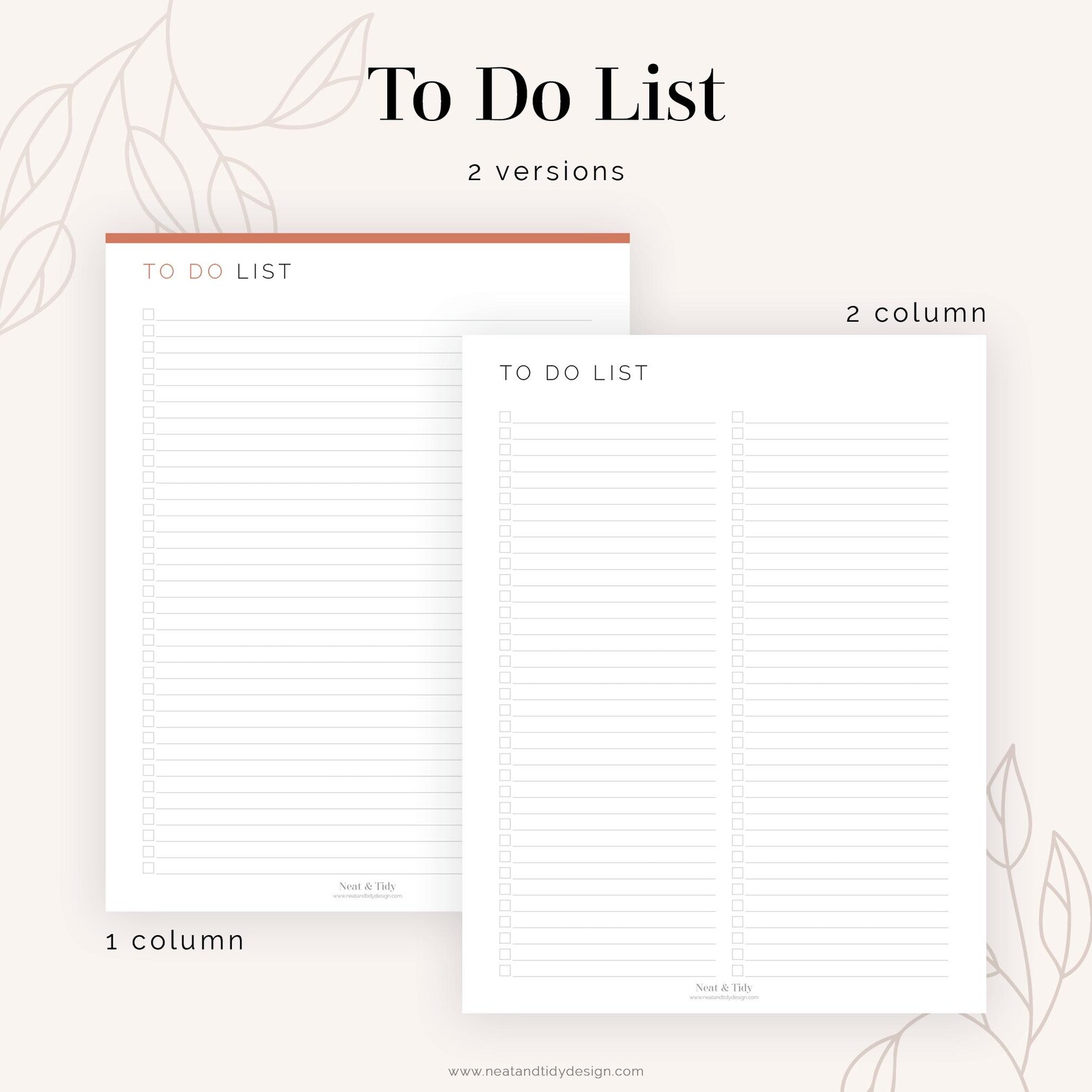To Do List Bundled Kit (6 Documents) - Fillable - Printable PDF - Task ...