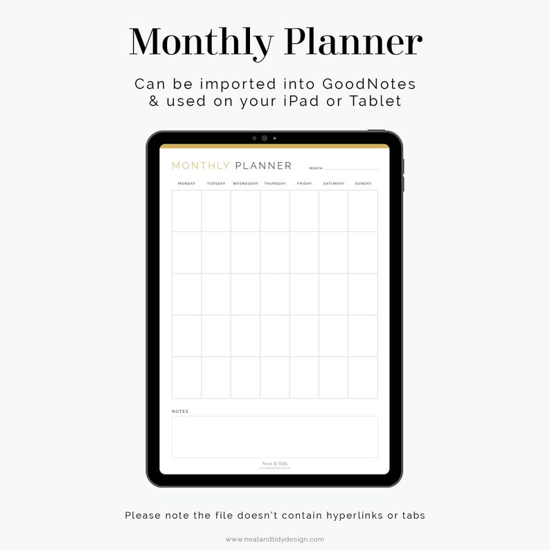 Monthly Planner V3 Fillable Time Planner, Perpetual Calendar Printable ...