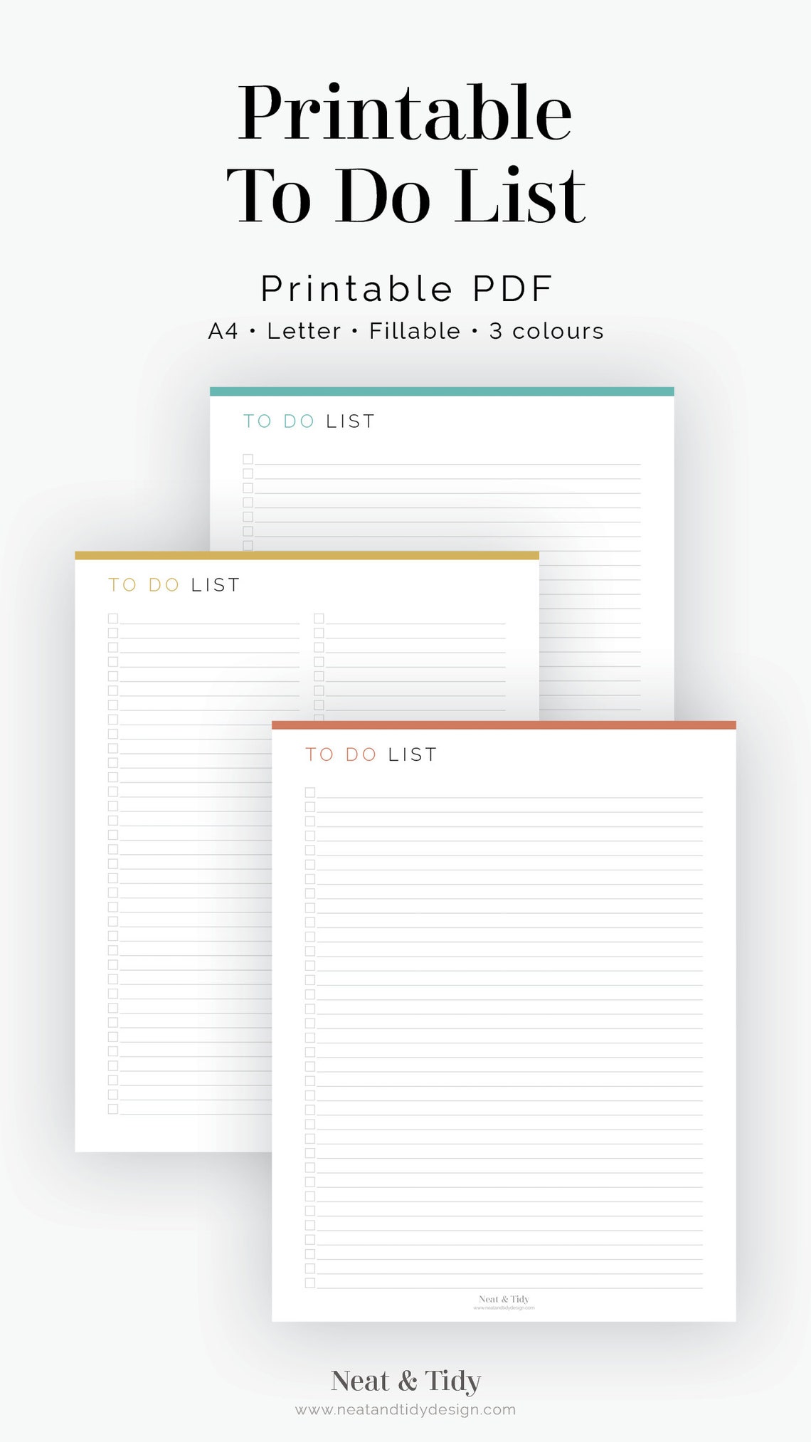 To Do List 2 Versions Fillable Printable PDF Task Management ...