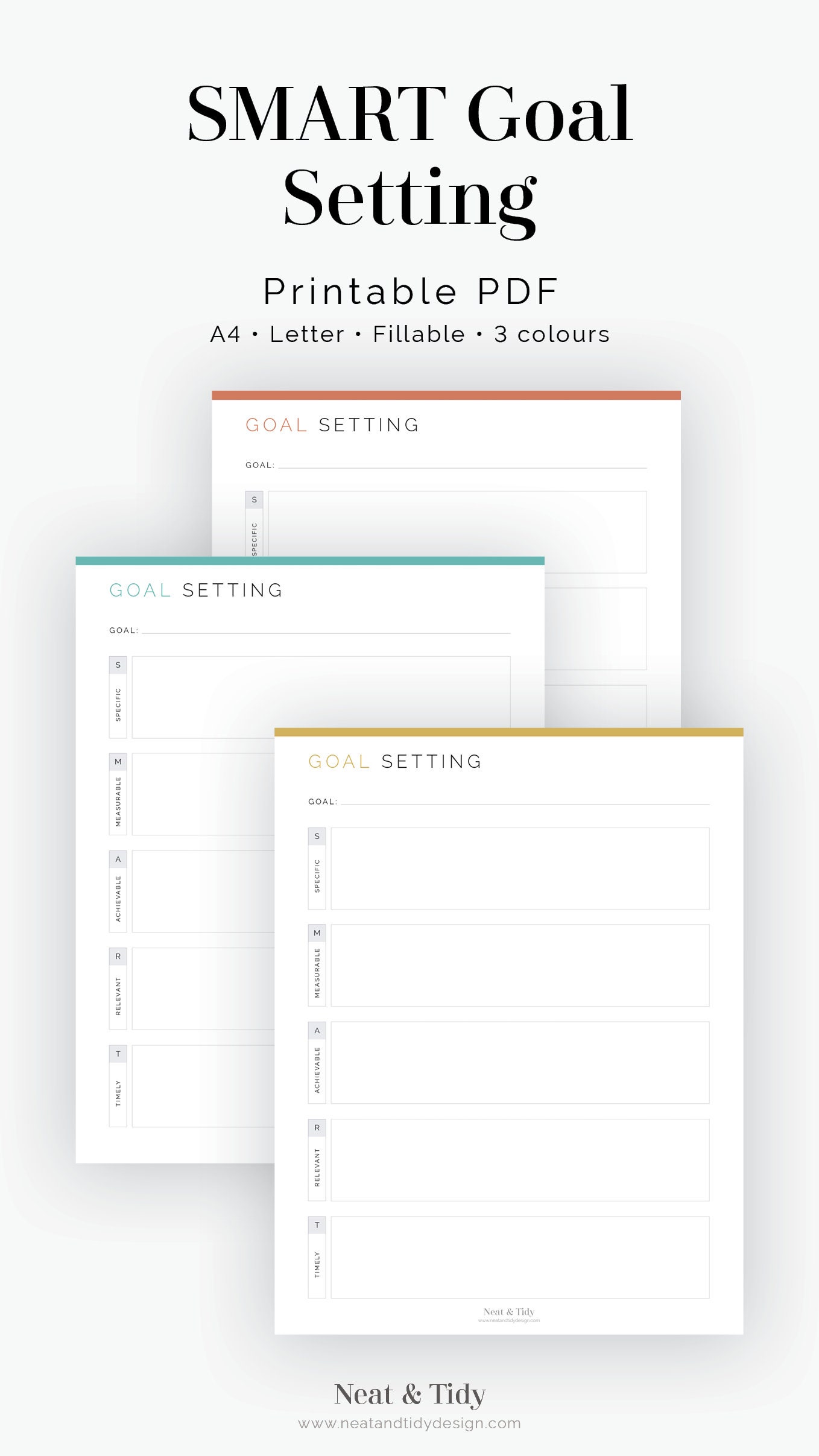 SMART Goal Setting Fillable Printable PDF New Year - Etsy