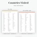 Countries Visited Checklist - Fillable - Travel Planner, Vacation ...