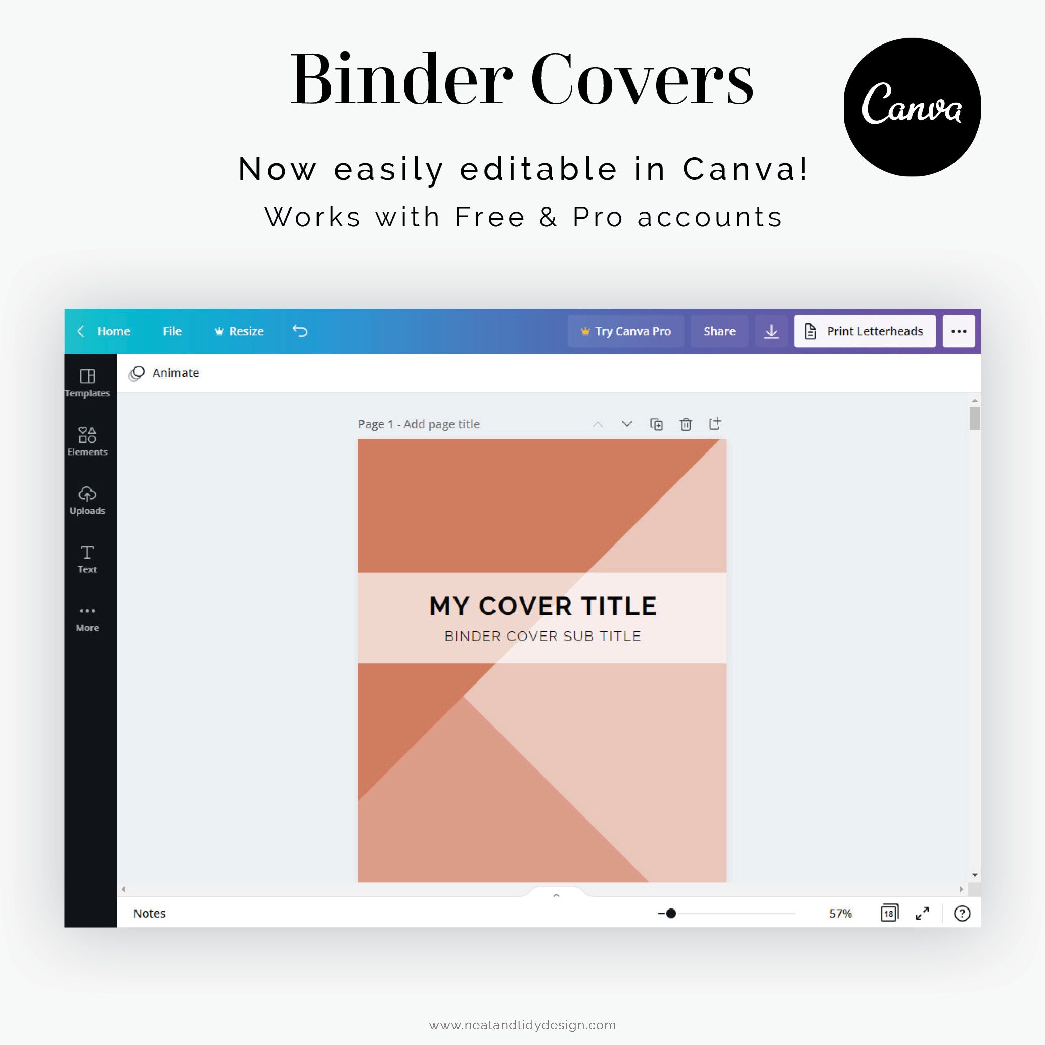Cover Page / Divider Page - Fillable - Household Binder, Binder ...