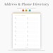 Address & Phone Directory - Fillable - Printable PDF - Contact List ...