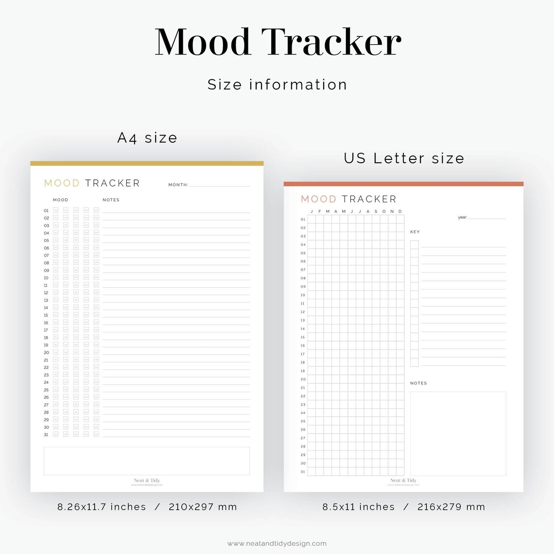 Mood Tracker Fillable Printable PDF Journaling New Year - Etsy
