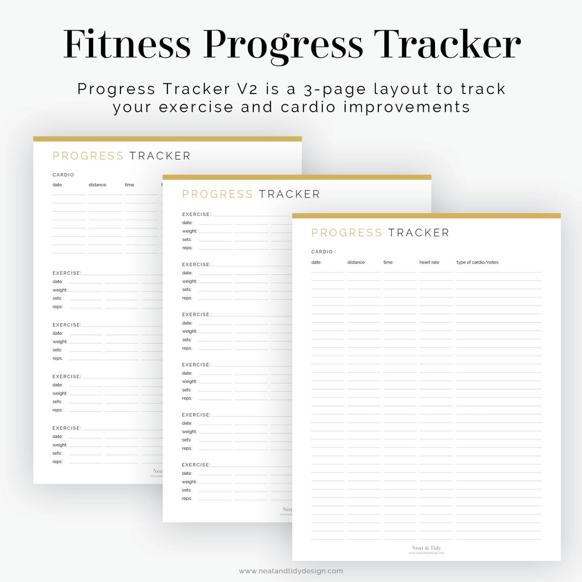 Health & Fitness Kit 10 Documents Fillable Printable PDF - Etsy